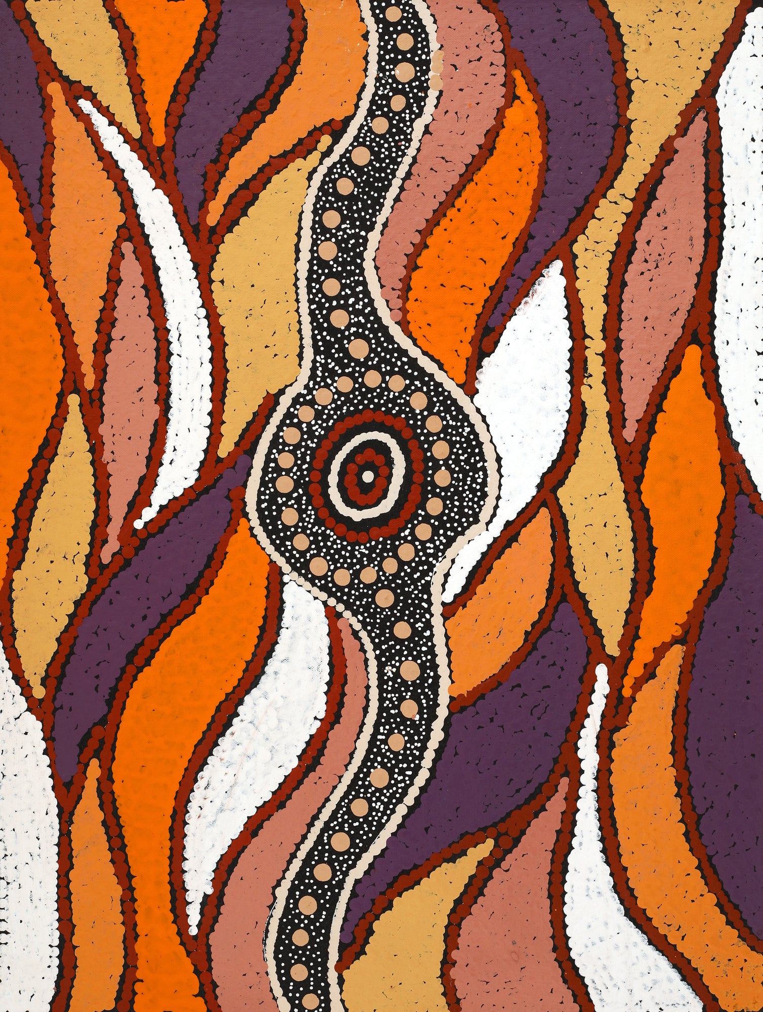 Aboriginal Art by Maria Nampijinpa Brown | 61x46cm | 8272 - ART ARK®