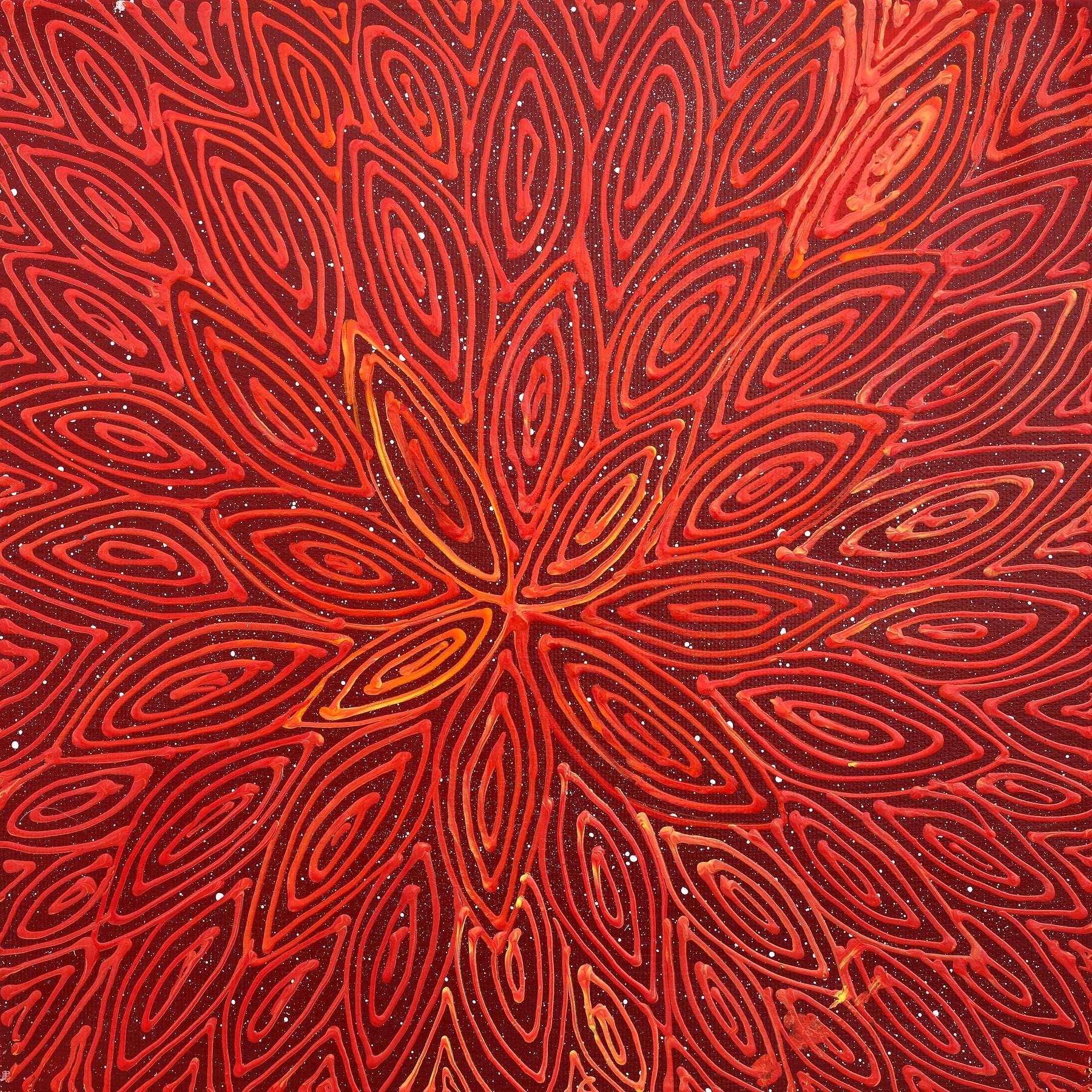 Aboriginal Art by Reanne Nampijinpa Brown | 30x30cm | 2689- ART ARK®