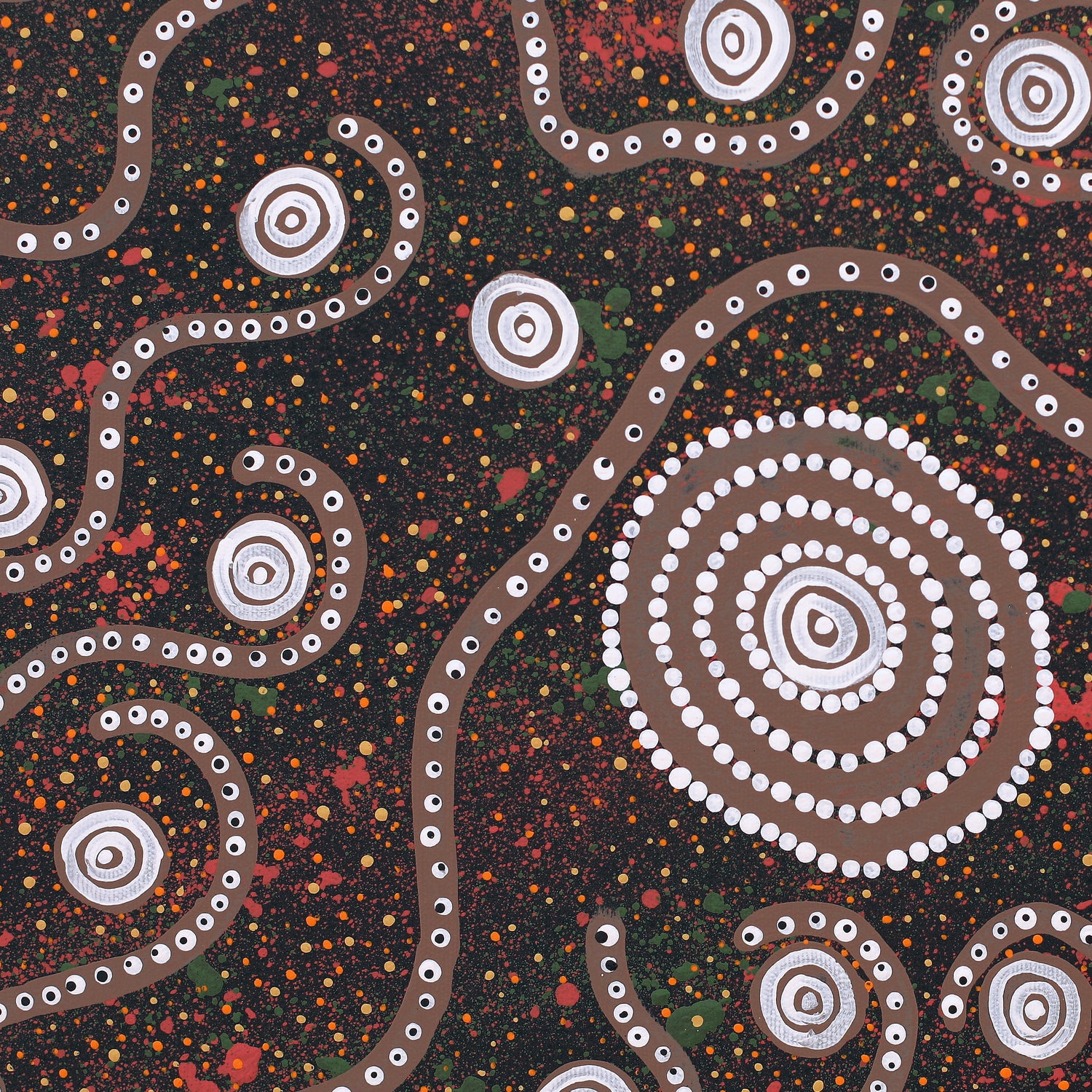 Aboriginal Art by Steven Jakamarra Oldfield | 50x40cm | 441 - ART ARK®