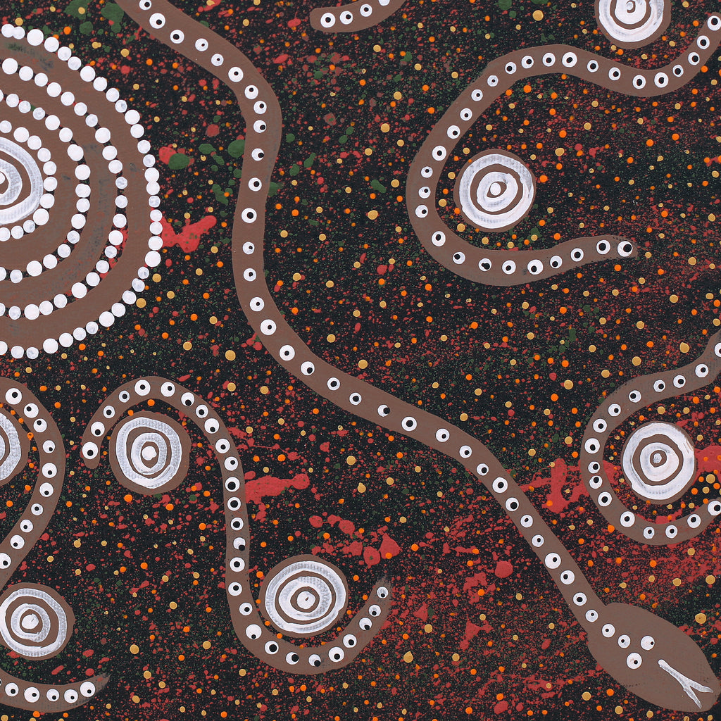 Aboriginal Art by Steven Jakamarra Oldfield | 50x40cm | 441 - ART ARK®