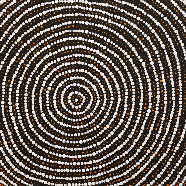 Valma Nakamarra White - Aboriginal Art | 30x30cm | 2585 - ART ARK®