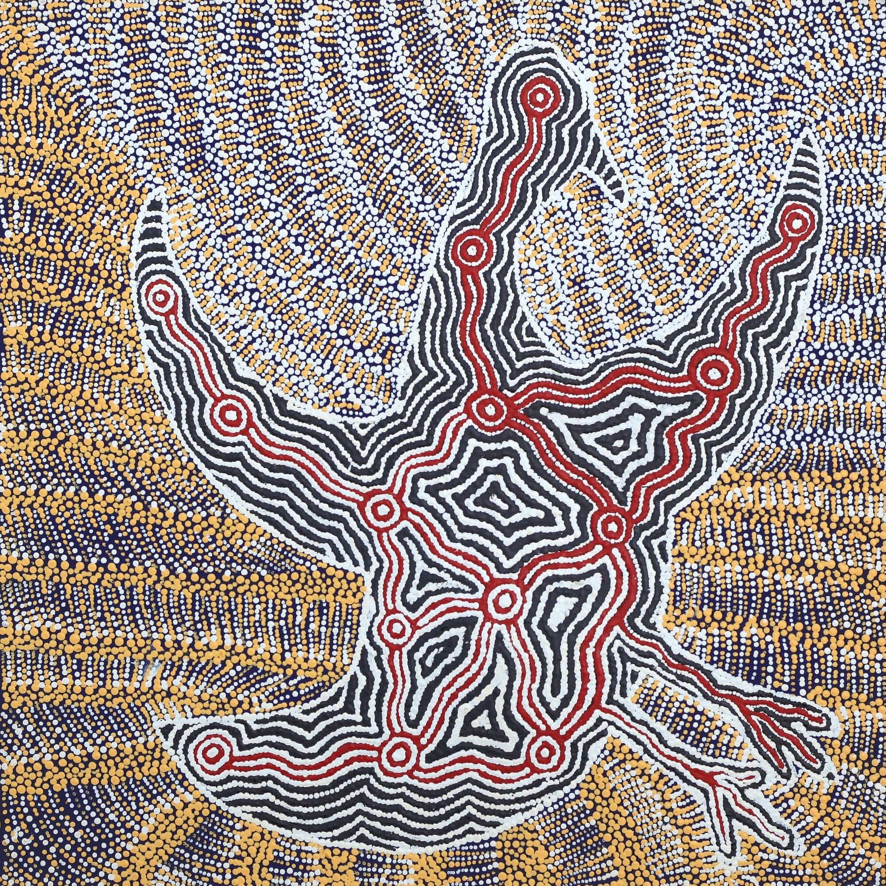 Agnes Nampijinpa Fry - Aboriginal Art | 61x61cm | 2580 - ART ARK