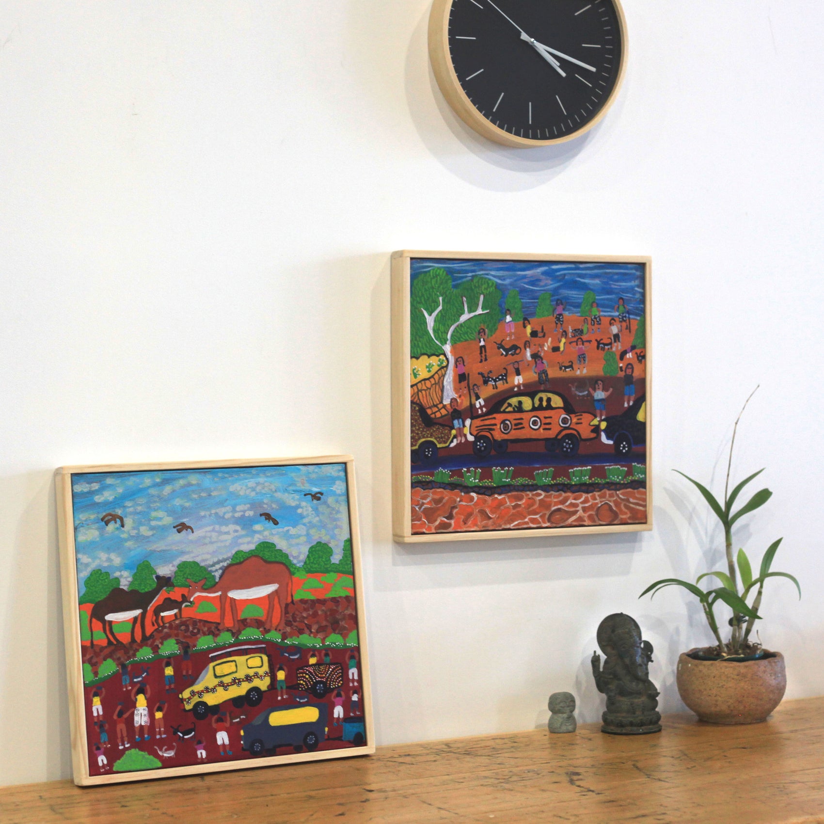 Doris Thomas, Camel rides, 40x40cm