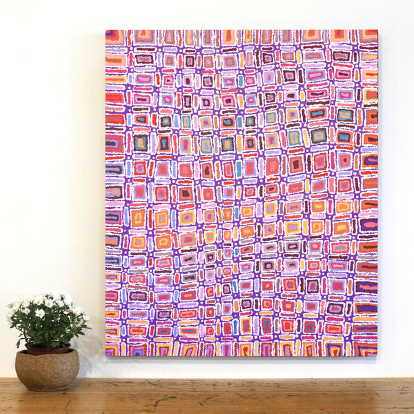 Lynette Nangala Singleton - Aboriginal Art | 91x76cm | 1517 - ART ARK®