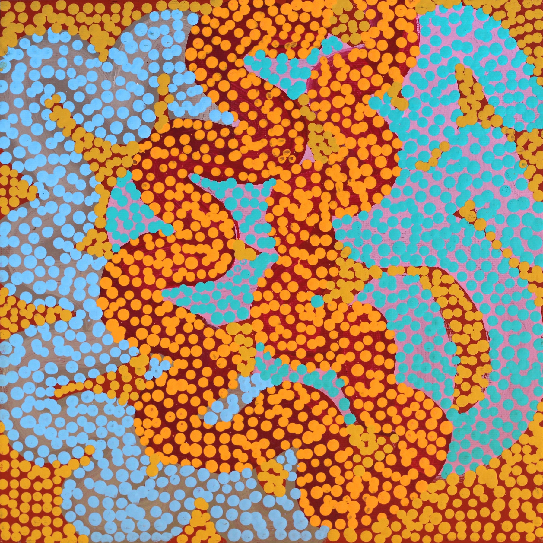 Vanetta Nampijinpa Hudson - Aboriginal Art | 30x30cm | 2483 - ART ARK®
