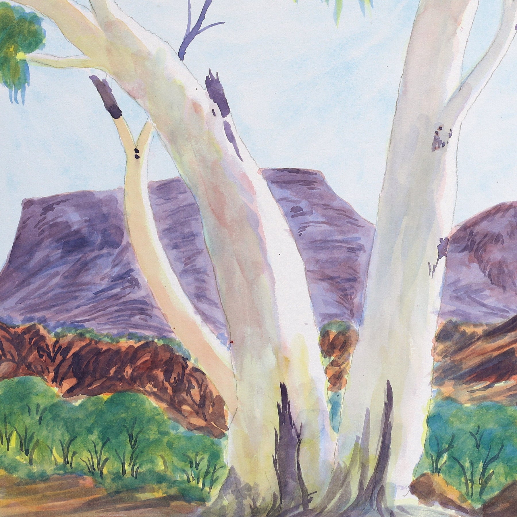 Hilary Wirri - Aboriginal Art | 53.5x35.5cm | 1659 - ART ARK®
