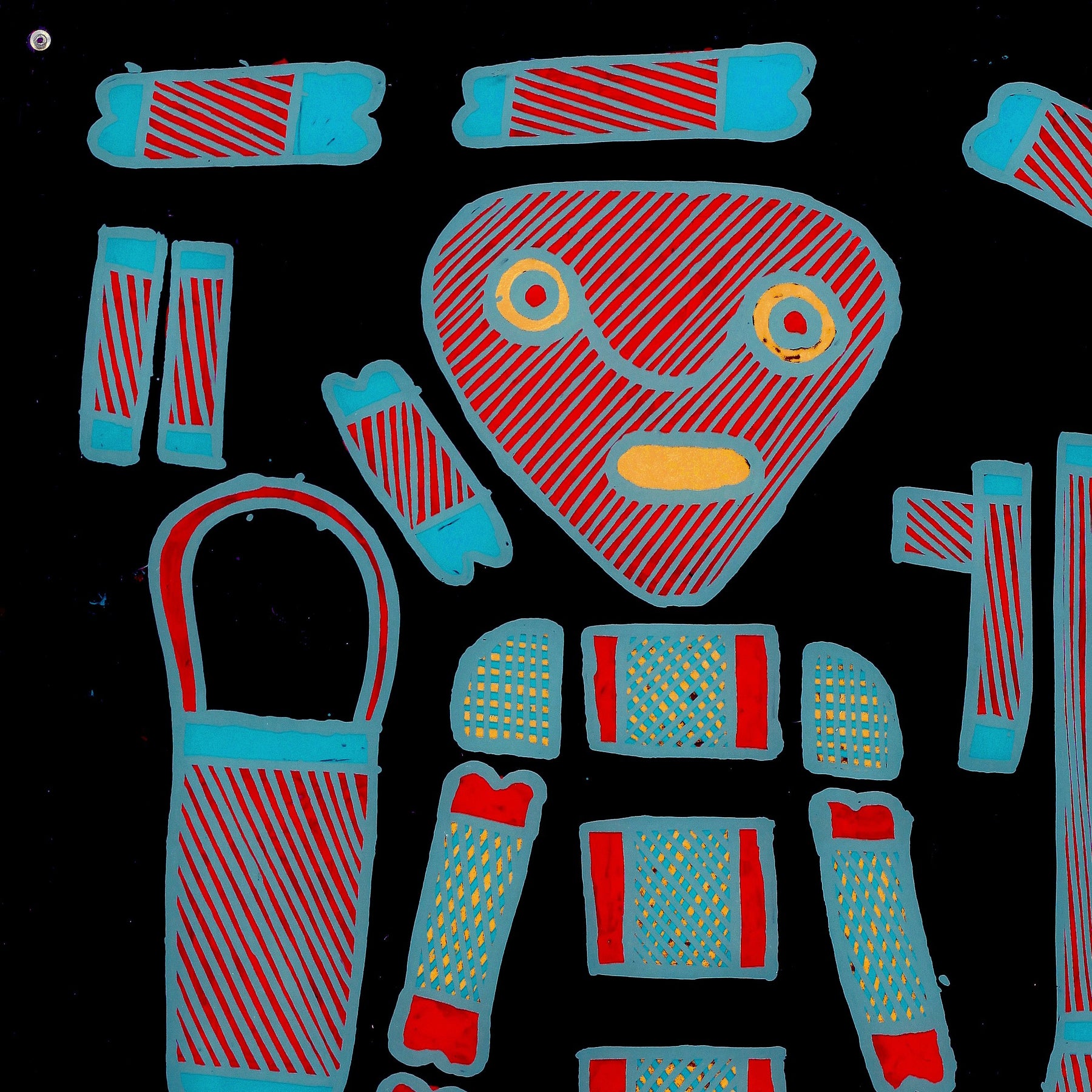 Wally Wilfred - Aboriginal Art | Perspex Board | 59.5x42cm - ART ARK®